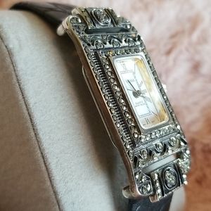 Vienna | Accessories | Vintage Vienna Marcasite Quartz Watch Japan Move ...